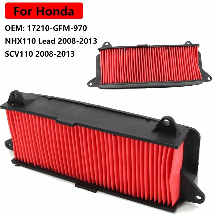 Воздушный фильтр для мотоцикла Honda NHX110 Lead SCV110 2008-2013 (17210-GFM-970), аксессуары для мотоциклов