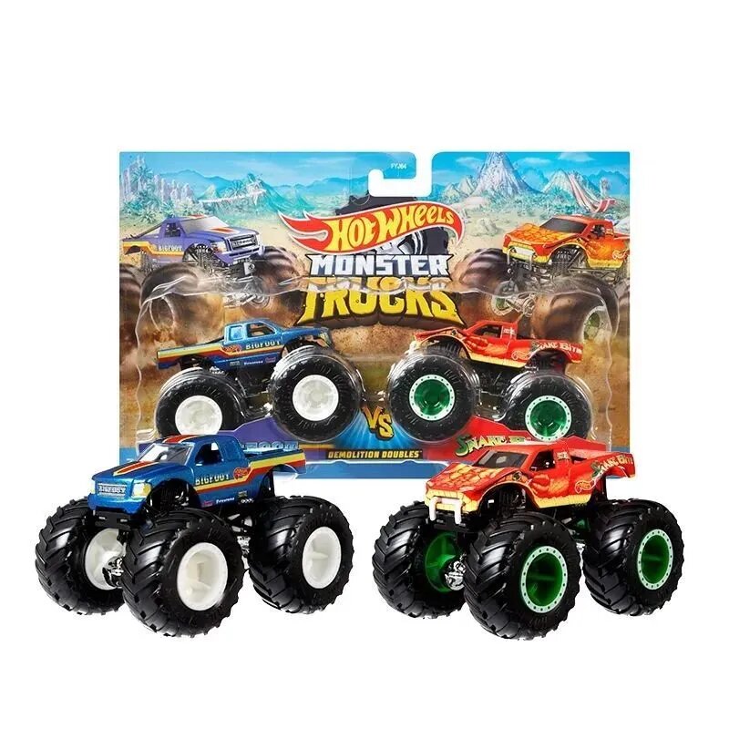 Машинка Mattel Hot Wheels Монстр Трак Мультяшный автомобиль FYJ64 BIGFOOT VS SNAKE BITE