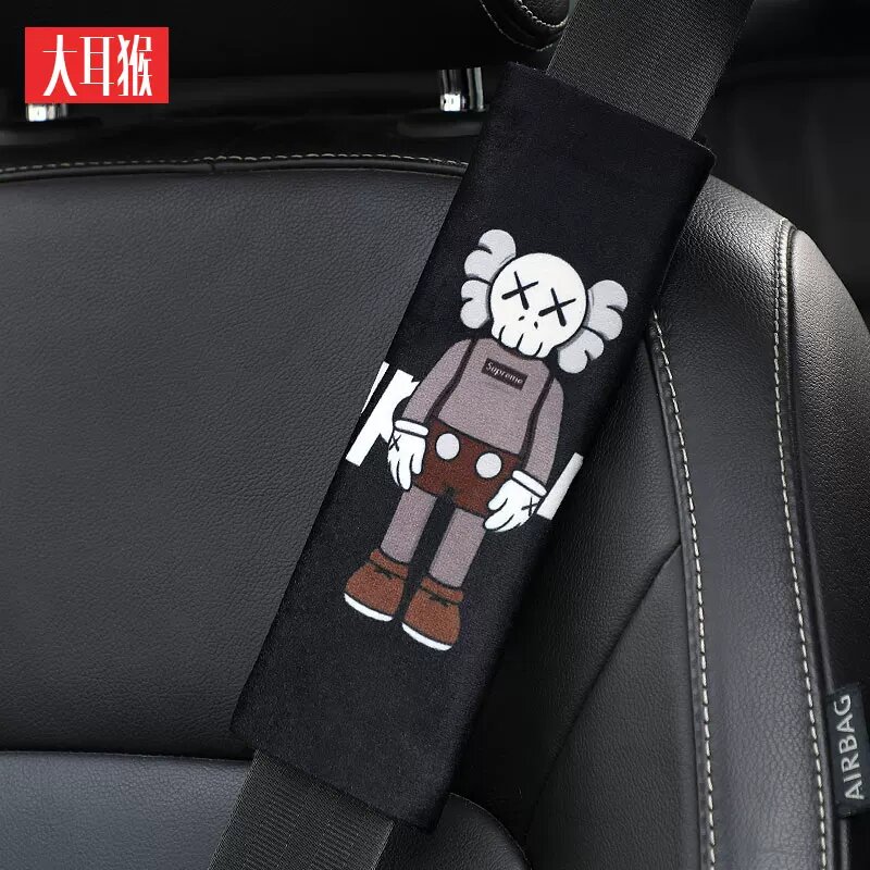 Одиночная накладка на ремень безопасности с персонажами KAWS и SUP для безопасности