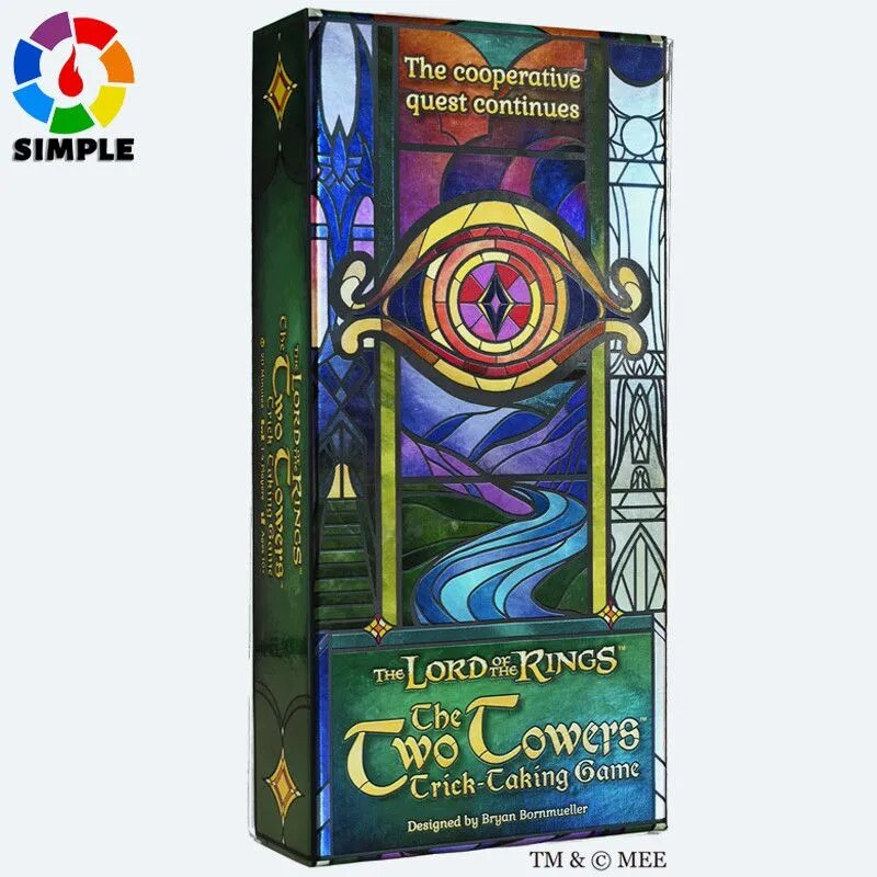 Asmodee The Lord of the Rings The Two Towers Trick-Taking Game - A Cooperative Card Adventure! Strategy Game Карточная игра Настольная игра