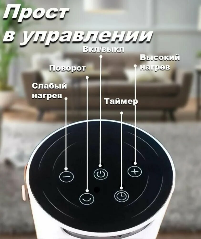 Тепловентилятор напольный обогреватель 2000Вт — фото 1