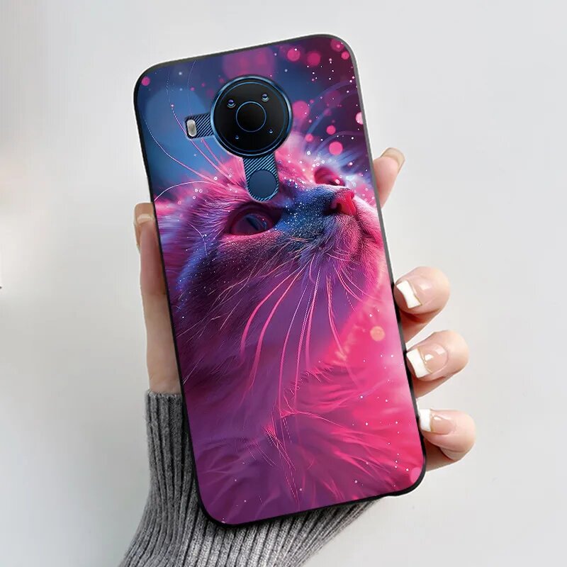 Чехол для Nokia 5.4 3.4 5.3, эстетичный, модный, милый, с Нокия 5,4, Фиолетовый, HEI-TPU408