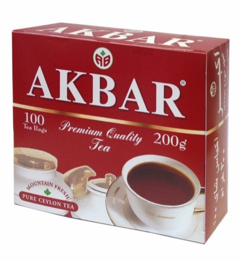 Akbar Чай черный Red&White, 100 пак