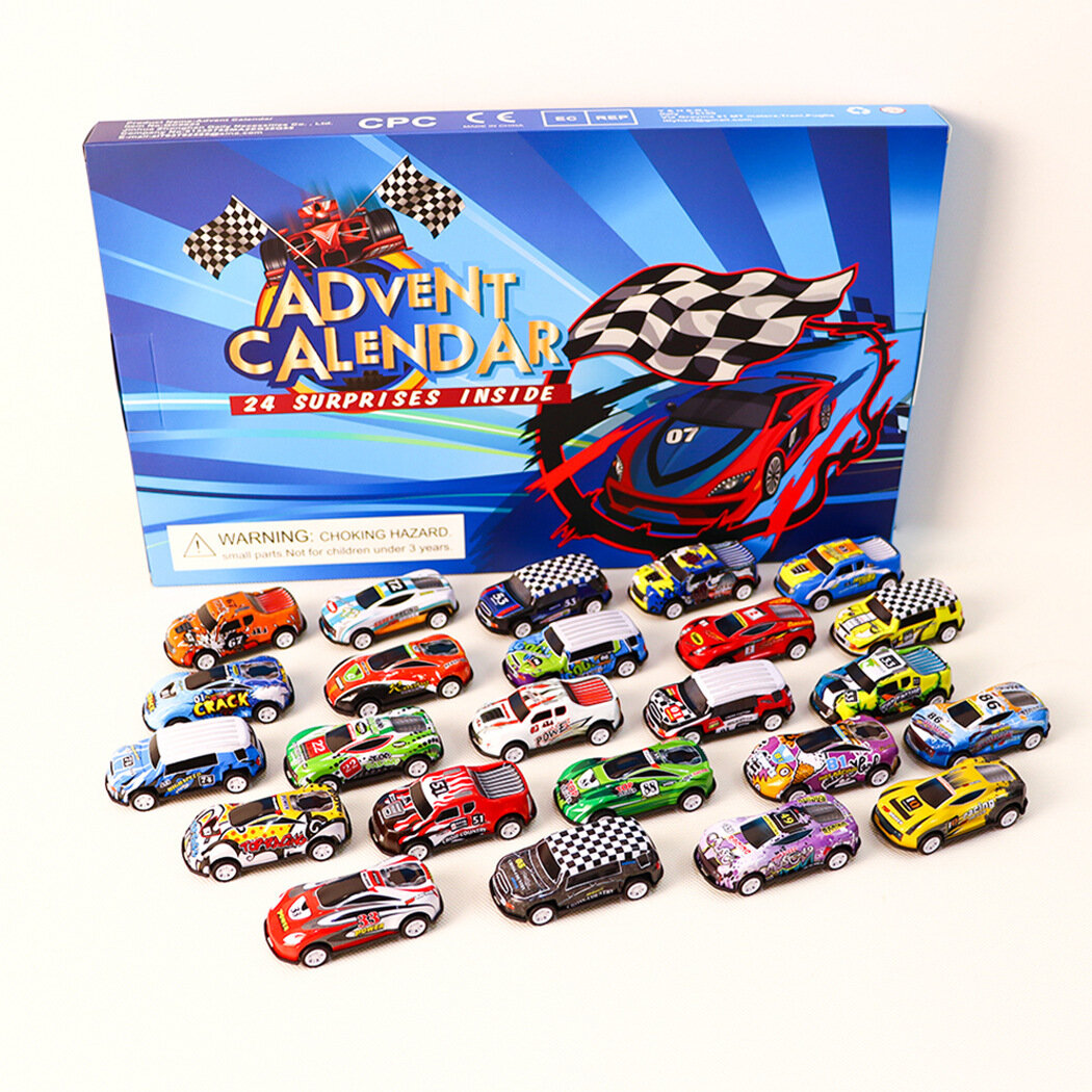 24-штучный набор строительных блоков гоночных машин Hot Wheels с сертификатом CPC/CE, картонная коробка и OPP-пакет