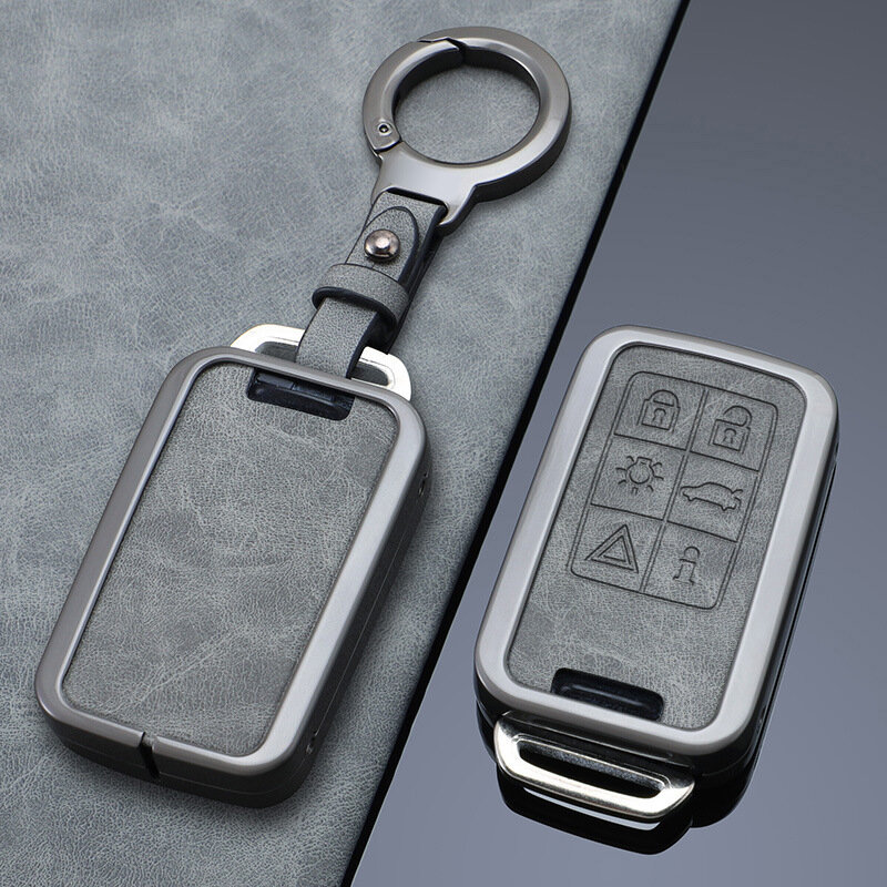 Volvo B Series Smart 5-Key Key Box Packaging в темно-сером цвете с круглой застежкой для моделей S90 S60L XC40 XC60 V90