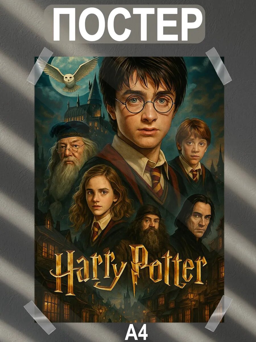 Постер интерьерный на стену а4 гарри поттер
