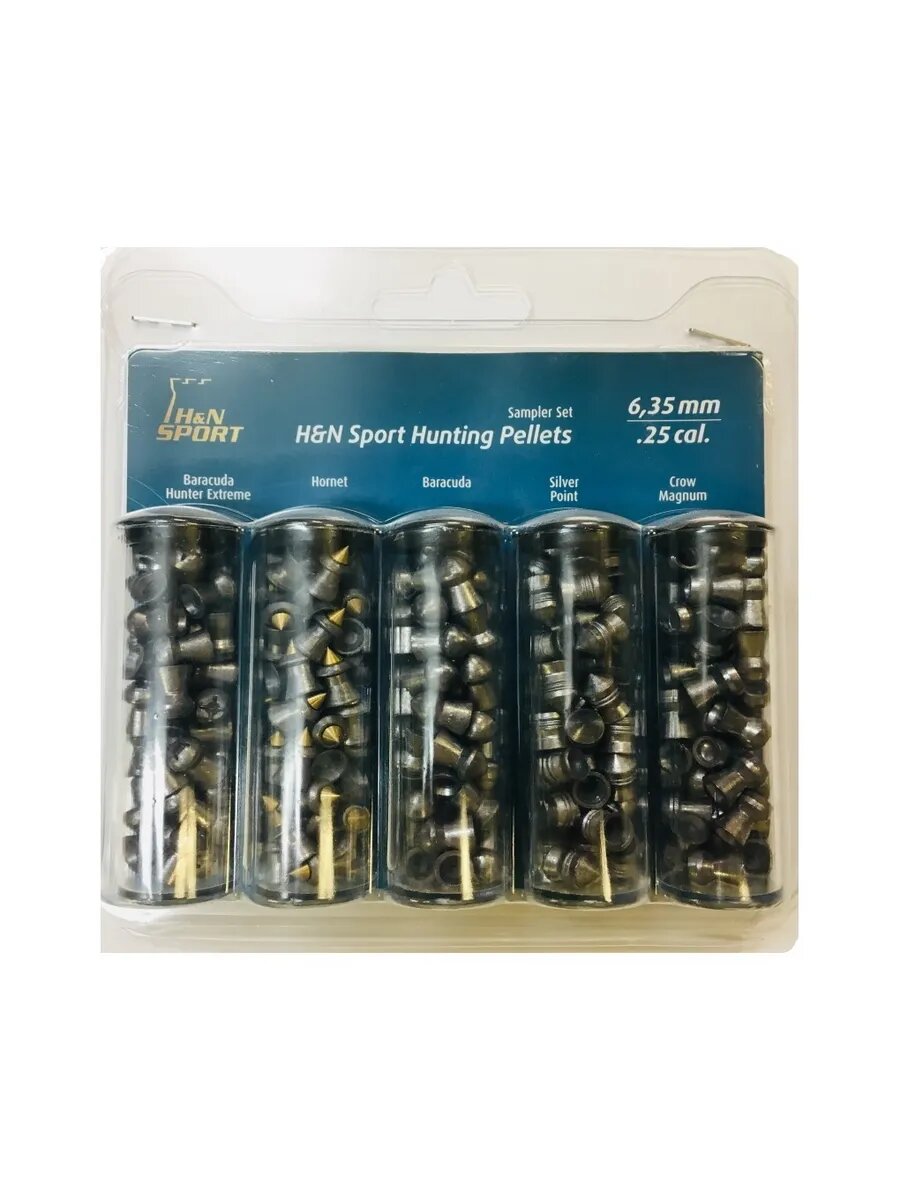 Пули H&N Hunting Sampler Set (набор) 6,35 мм, 195 штук