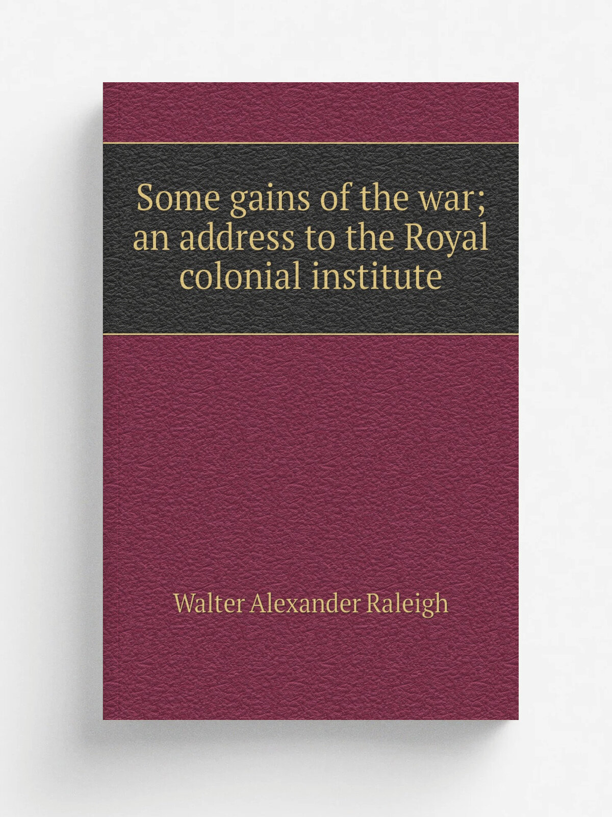 Some gains of the war; an address to the Royal colonial institute | Walter Alexander Raleigh | 1918 | New York, G. H. Doran | Репринт