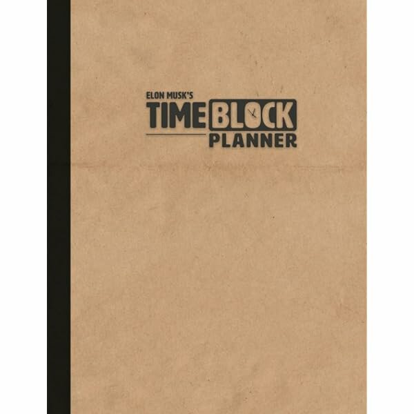 Elon Musk's Time Block Planner，Reprinted paperback book