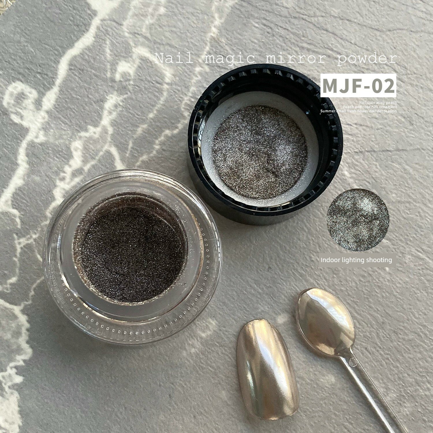 MJF-02 зеркальный порошок с эффектом кошачьего глаза, металлическое покрытие для профессионального маникюра