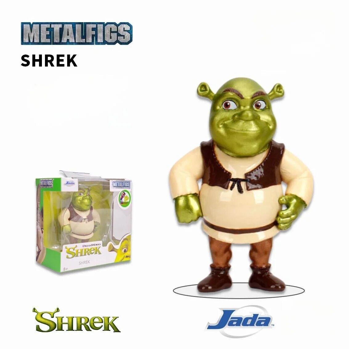 Металлические фигурки Jada 2.5 дюйма Зеленый, Shrek