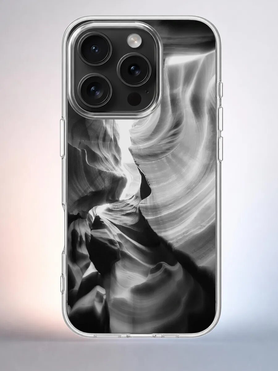 Чехол iPhone 15 Pro каньон антилопы поток силиконовый