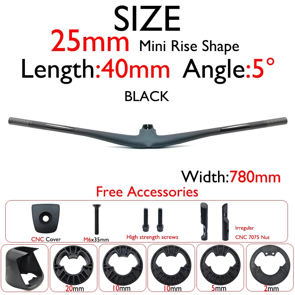 Руль SYNCROS Hixon IC SL Carbon 780mm, черный, 25mm Rise