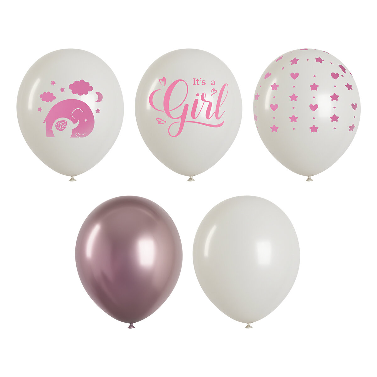 Воздушные шары, 10шт, М12/30см, MESHU "It's girl", пастель, ассорти