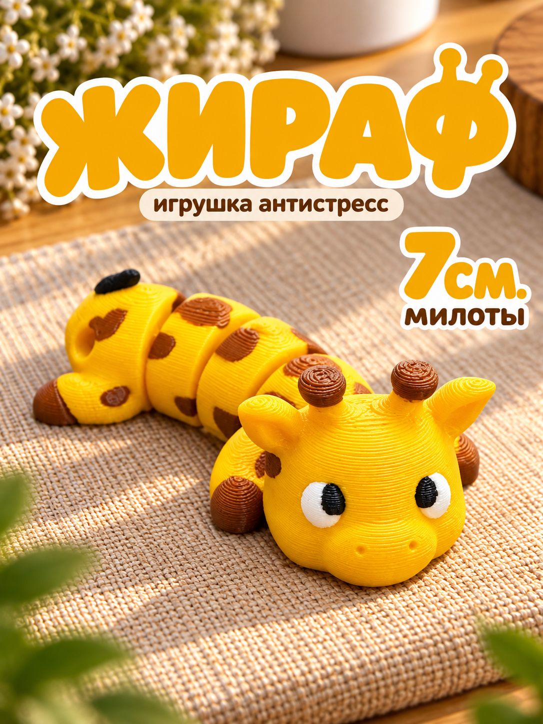 Жираф подвижная фигурка 3д игрушка антистресс