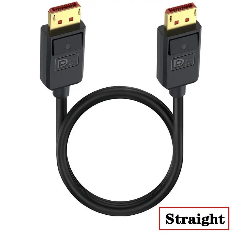 AXONUS DisplayPort 2.1 кабель-переходник 90 градусов 52 Гбит/с 1,2 м, DP M-M Straight