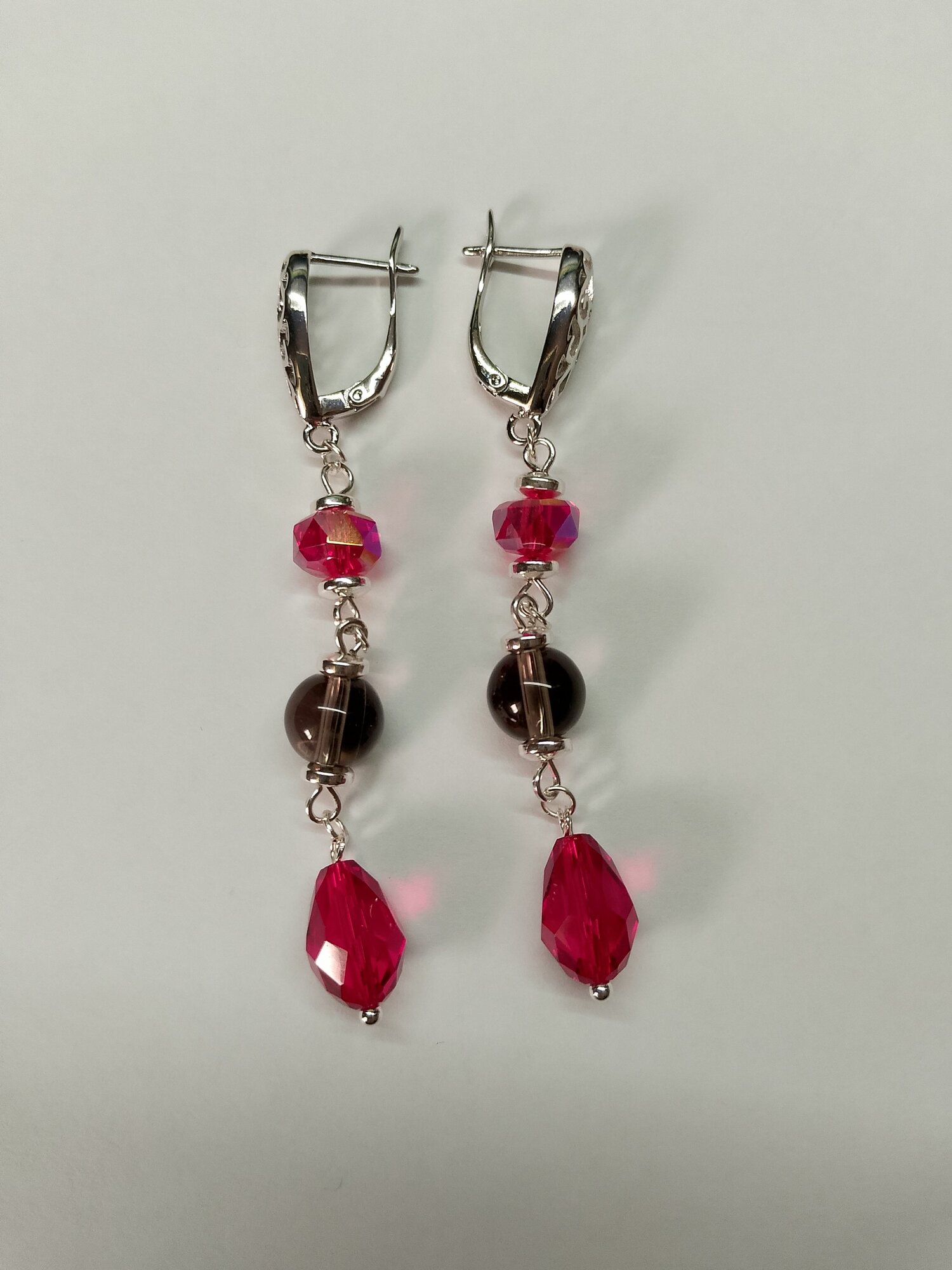 Серьги, раухтопаз