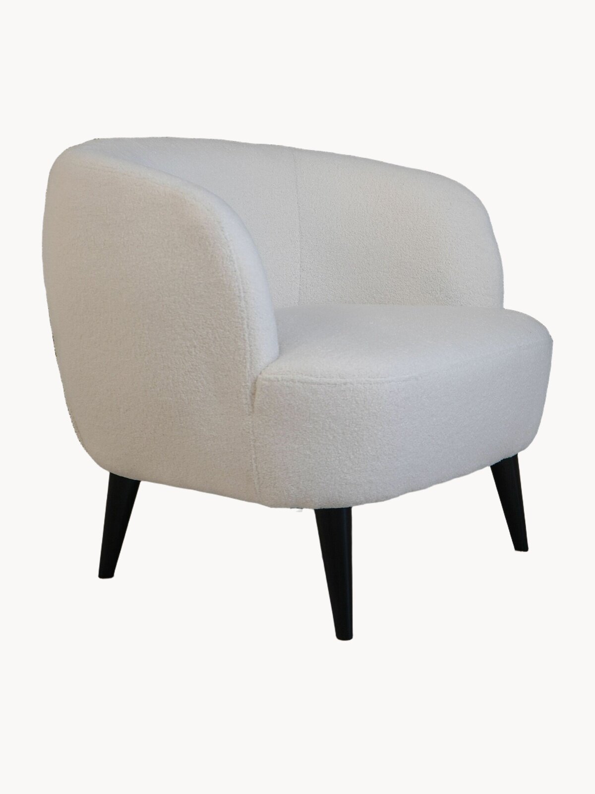 Уютное кресло Коста в скандинавском стиле / букле / искусственный мех