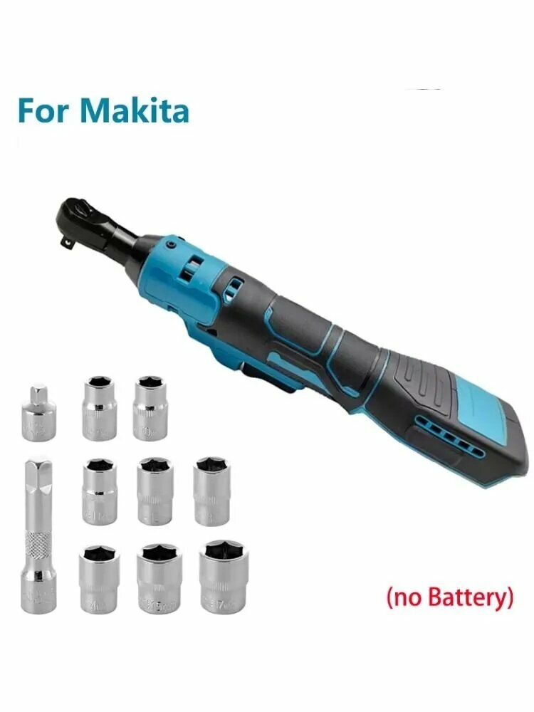 Электрический ключ-трещотка 3/8 дюйма для аккумуляторной отвертки Makita18 В для откручивания гаек