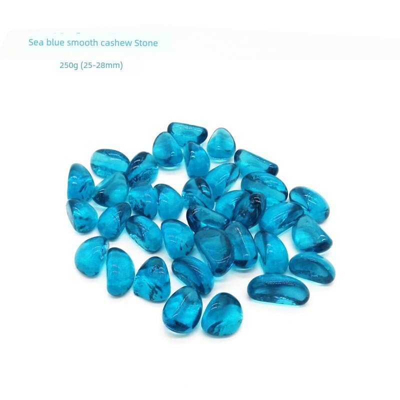 Морская синяя глянцевая ореховая камень для аквариума, 250 г натуральная подстилка для аквариума