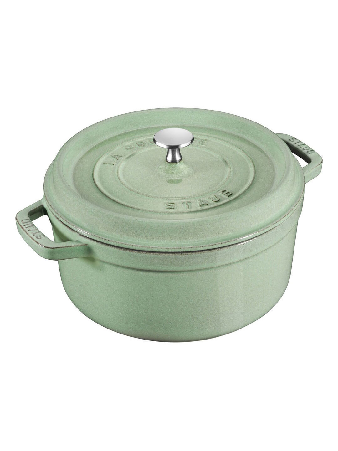 Кокот круглый чугунный Staub La Cocotte 28 см, 6.7 л шалфей, для всех плит