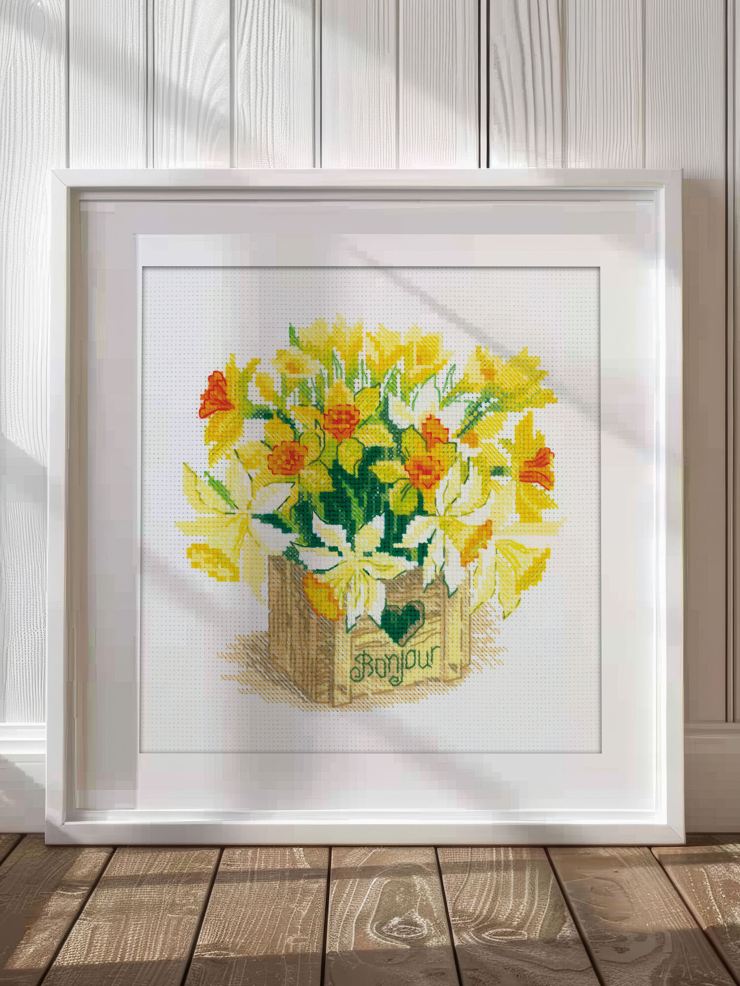 Набор для вышивания крестом Риолис, вышивка крестиком "Bonjour", 20*20 см, 1825