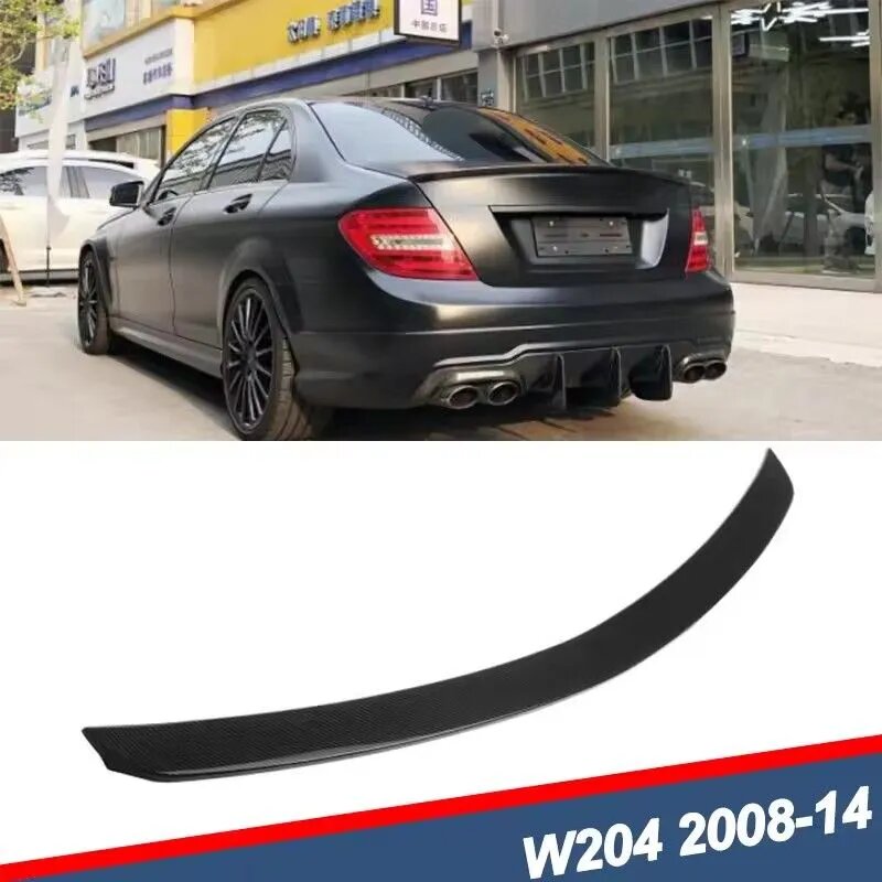 Спойлер для автомобиля Mercedes-Benz W204 C-класса AMG 2008-2014, 1 шт, черный, ABS пластик