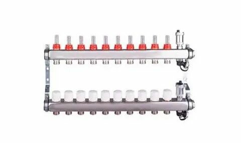 Коллектор регулируемый для теплого пола TIM 1"х3/4" EK (12 выходов)