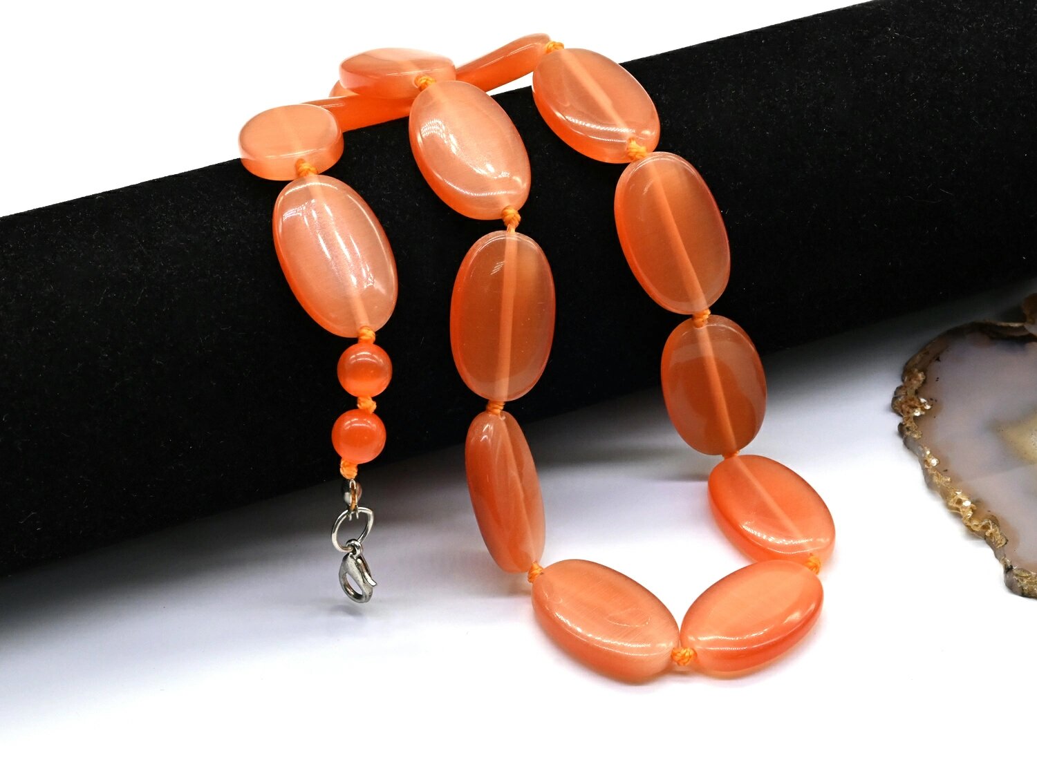 Бусы, кошачий глаз