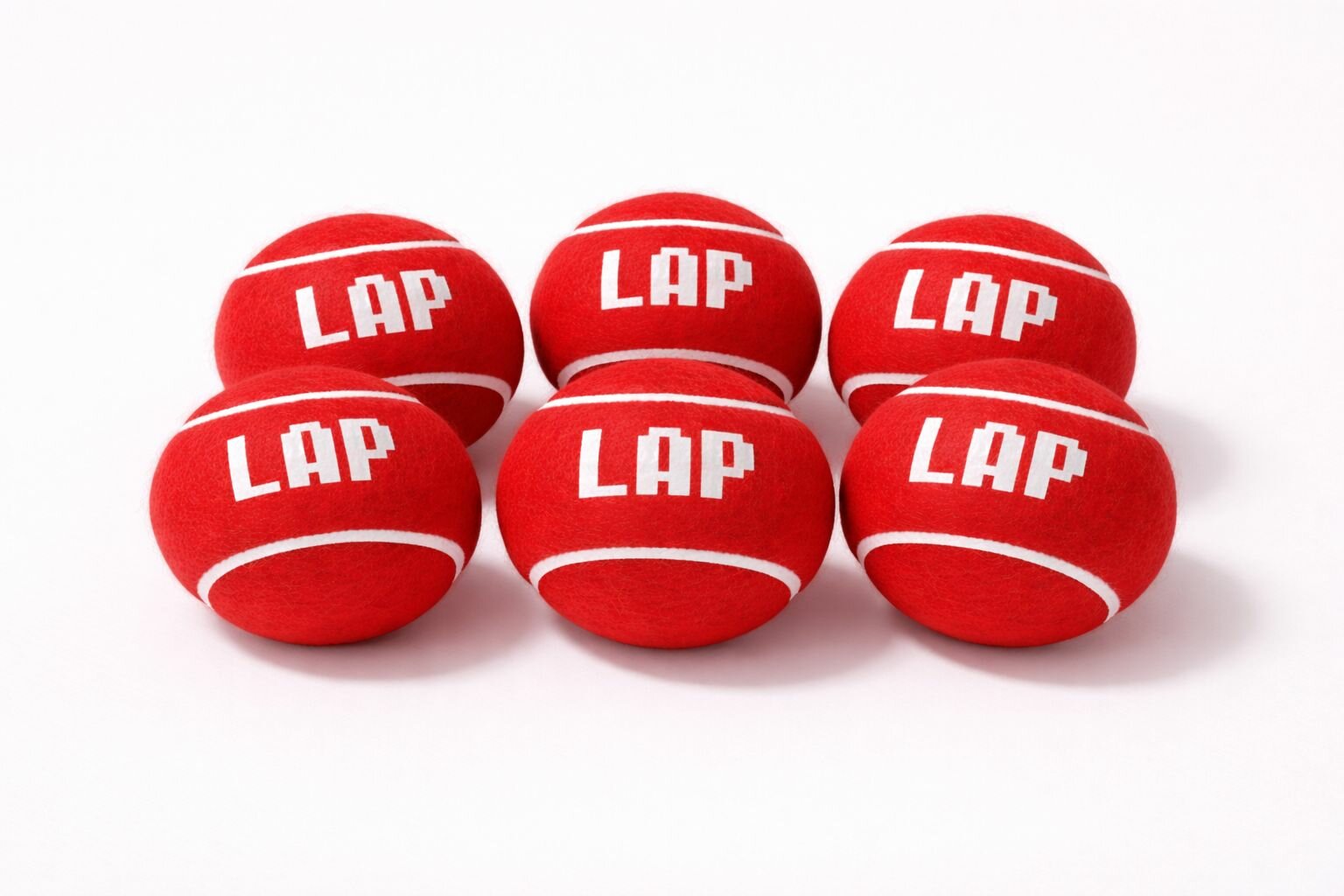 Мяч теннисный/ Комплект мячей для игры в теннис, 6 мячей диаметр 6,5см; мяч красный