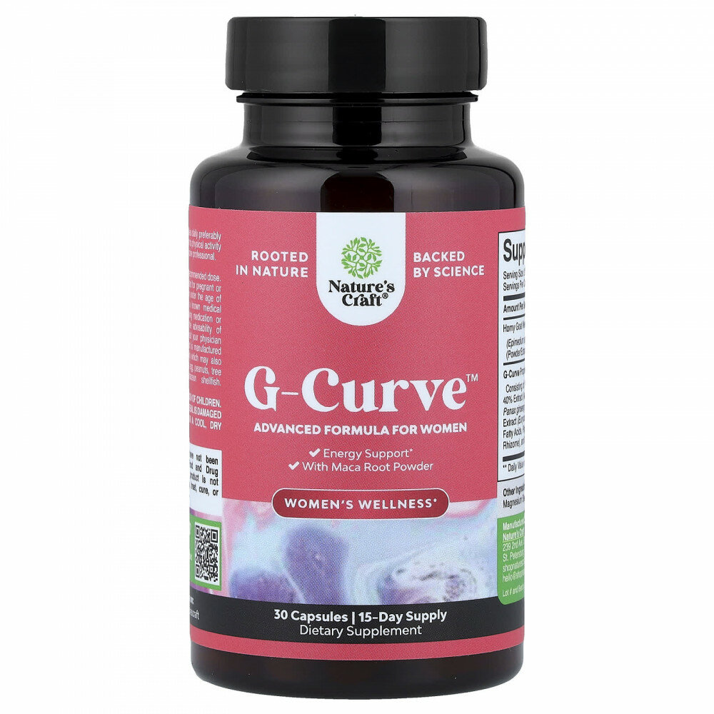 Nature's Craft, Женское здоровье, G-Curve ™, 30 капсул