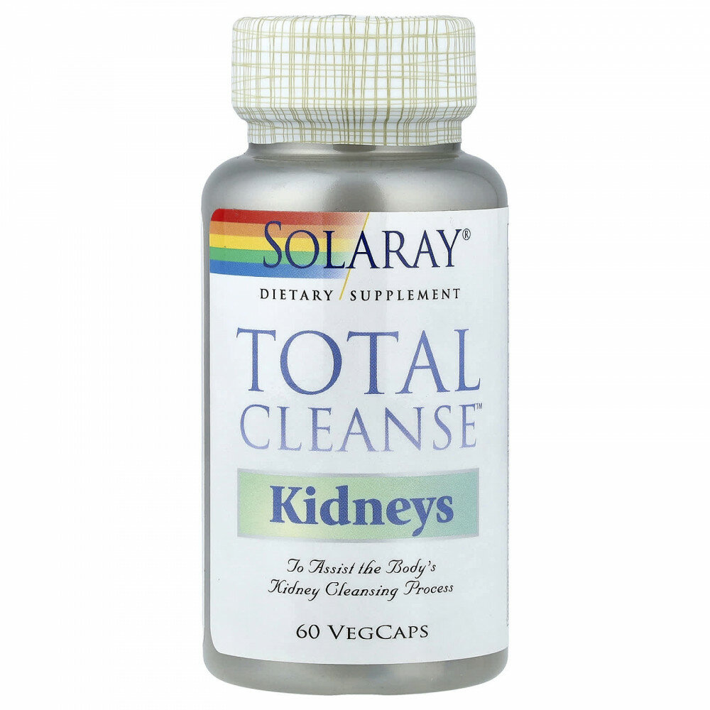 Solaray, Total Cleanse™, для здоровья почек, 60 растительных капсул