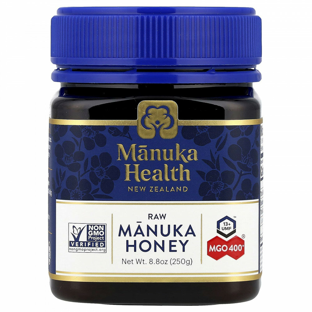 Manuka Health, необработанный мёд манука, UMF 13+, MGO 400+, 250 г (8,8 унции)