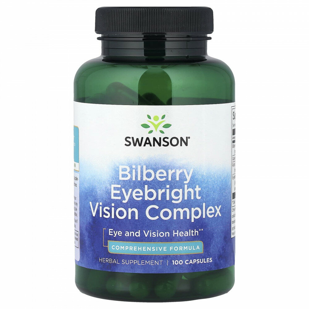 Swanson, Bilberry Eyebright Vision Complex, 100 капсул