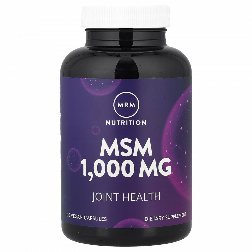 MRM Nutrition, Nutrition, МСМ, 1000 мг, 120 веганских капсул