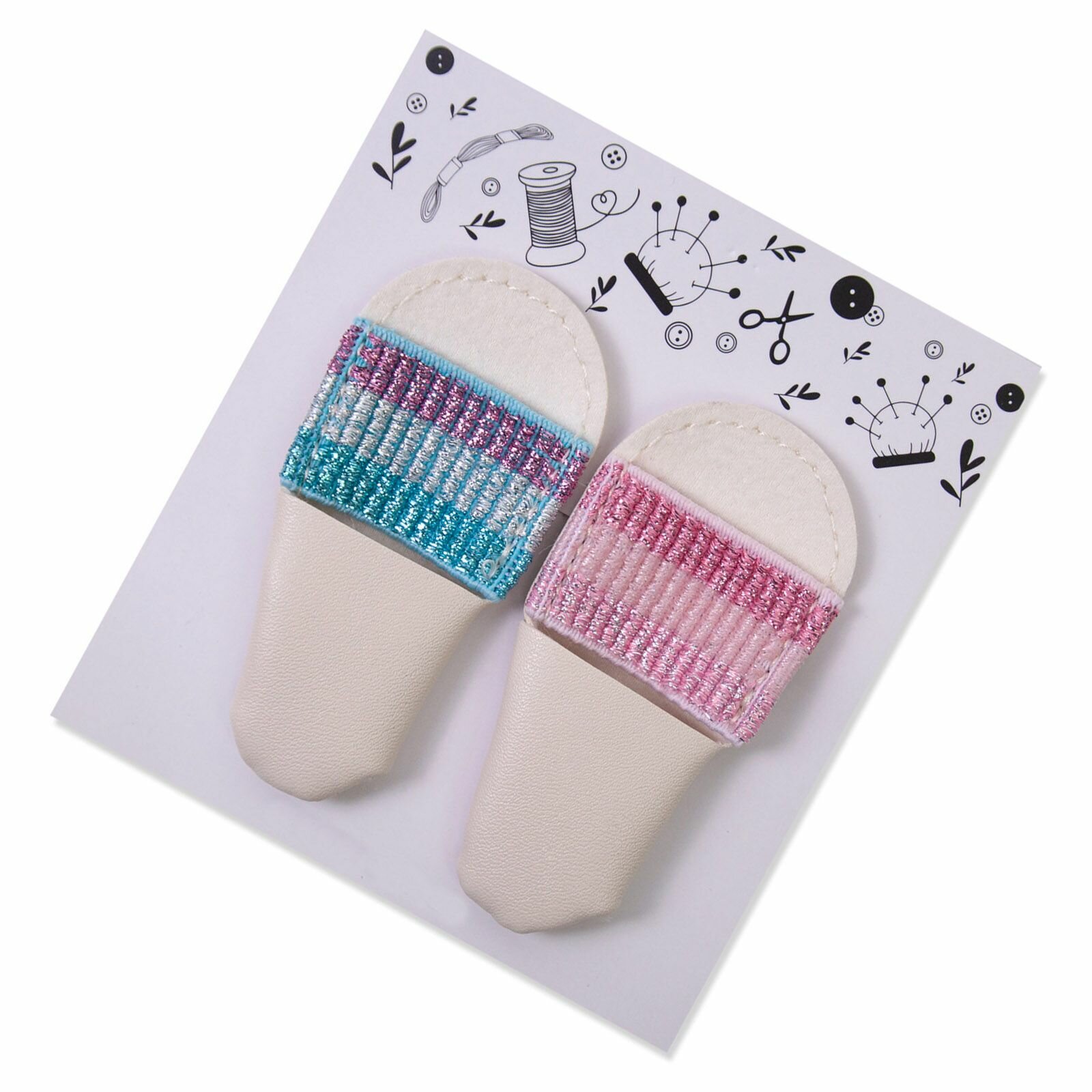 1 Пара Кожаных Напальчников для Шитья и Рукоделия