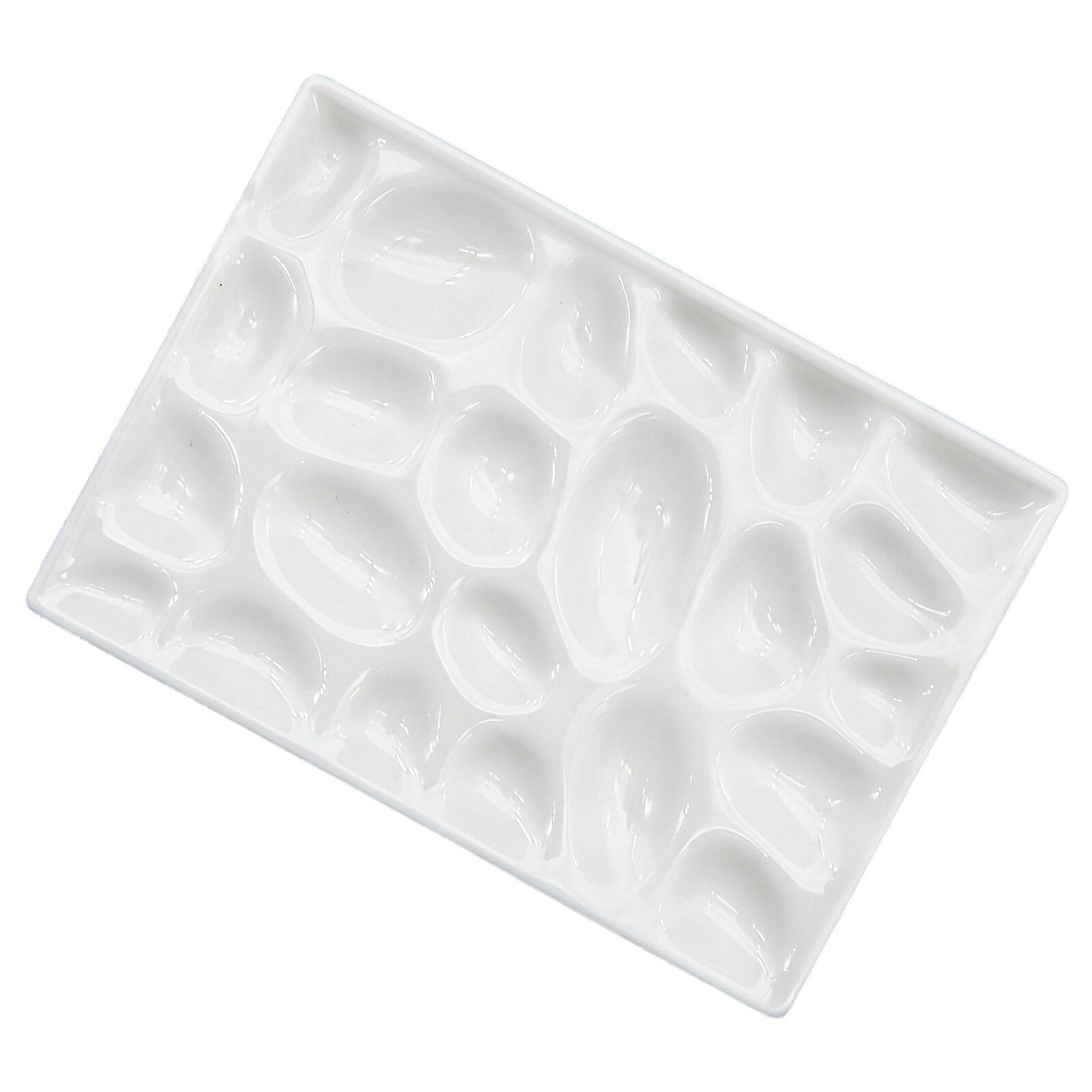 Керамическая палитра с отделениями для акварели и акрила