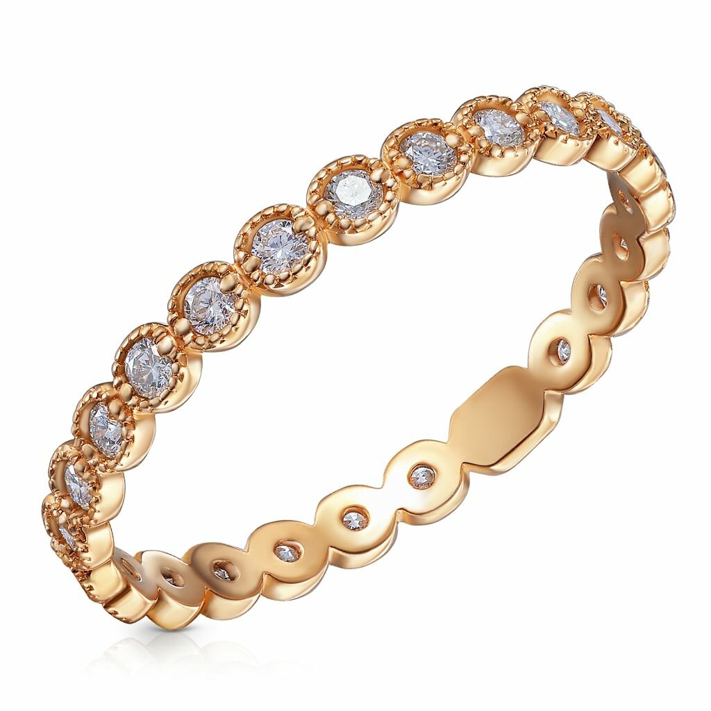 Перстень, красное золото, 585 проба, бриллиант