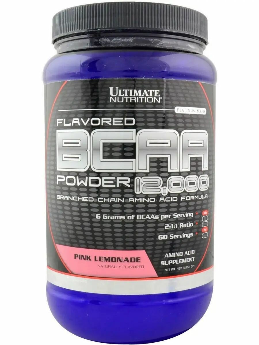 Ultimate Nutrition BCAA 12000 Flavored Powder - Рубиново-красная конфета 457 г.