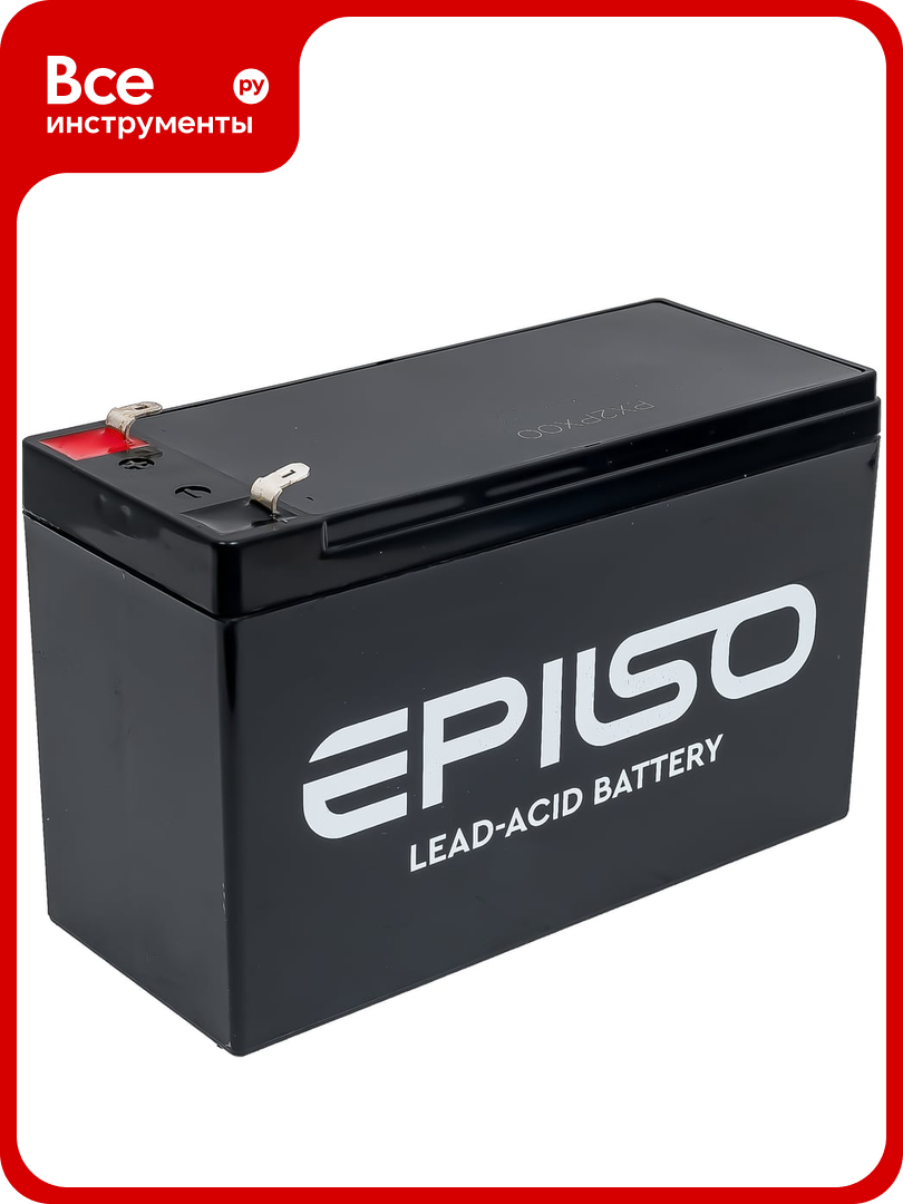 Свинцово-кислотный аккумулятор 12V 9Ah Epilso EPB12-9 AGM с клеммами F1, вес 3.55 кг, размеры