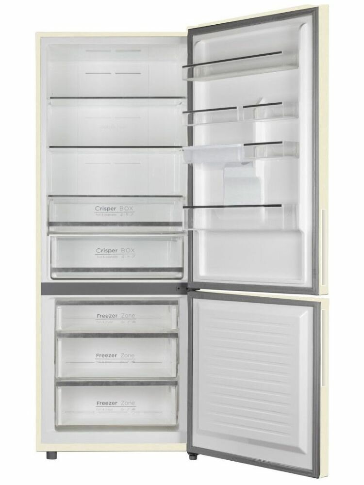 Холодильник ASCOLI ADRFY460DWE, бежевый