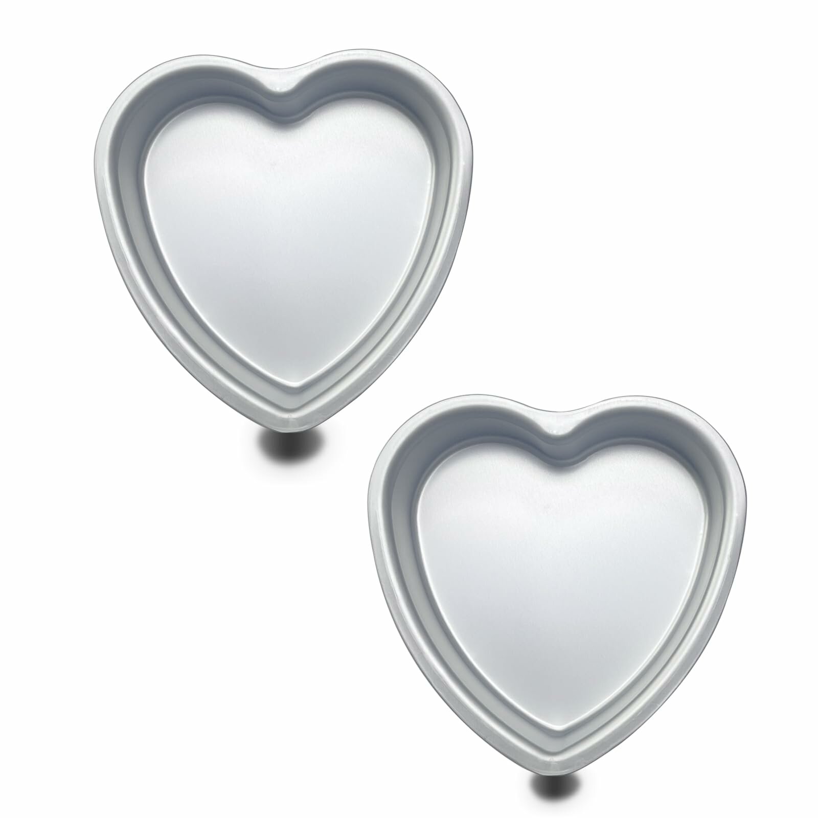 Модель для тарт в форме сердца, 2 штуки в форме сердца, модуль из алюминия для пирожных, форма сердца 8 дюймов для свадеб, банкетов, дома и других случаев (8 x 3)