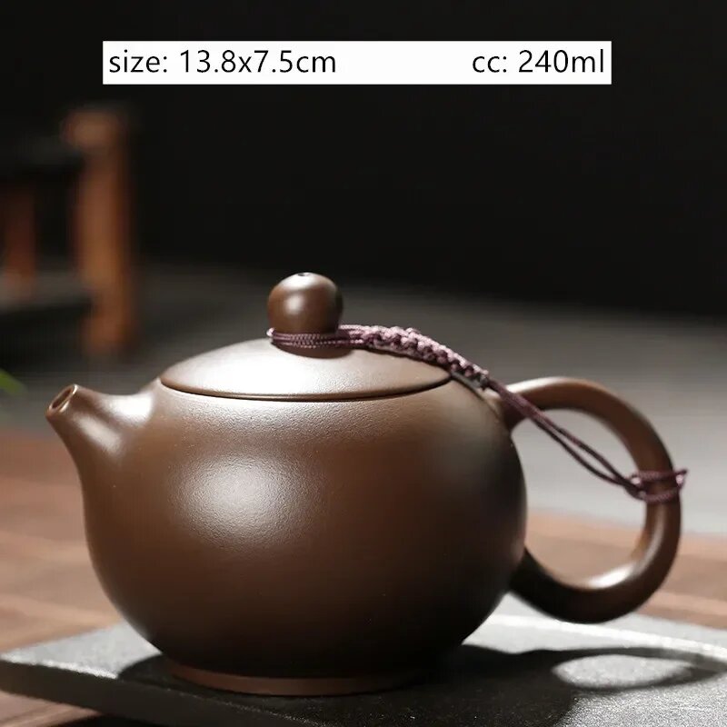 Фиолетовый ручной чайник из исинской глины Zisha 201-300 мл A