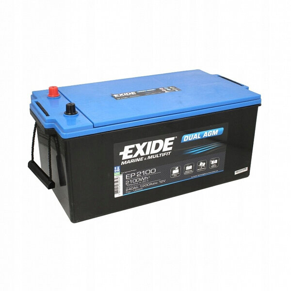 Аккумулятор лодочный EXIDE DUAL AGM EP2100 518x274x240