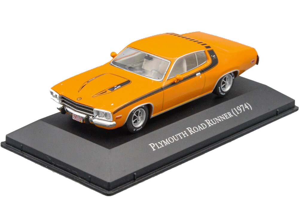 Модель коллекционная DEAGOSTINI Plymouth road runner 1974 orange