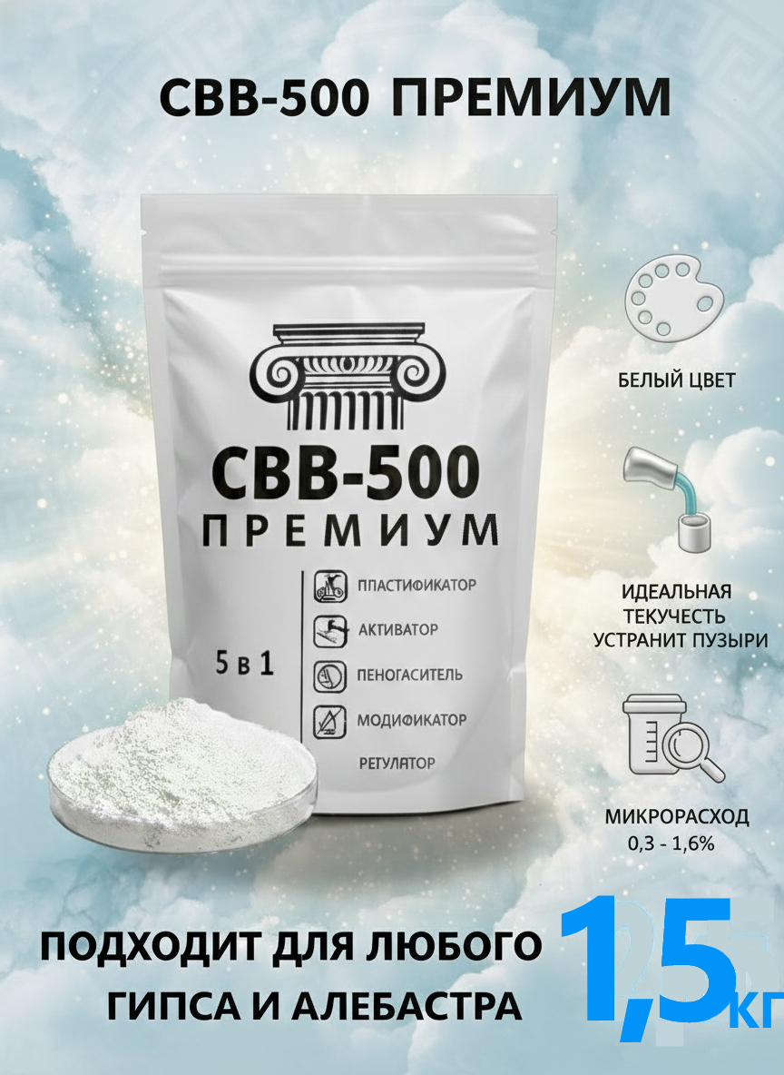 Пластификатор для гипса СВВ-500 премиум (1,5кг)