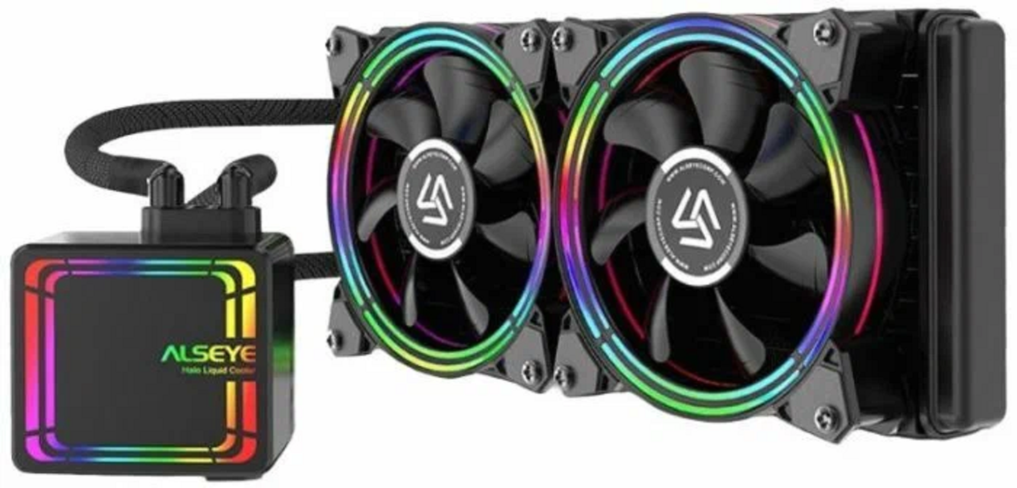 Система охлаждения ALSEYE "HALO", для процессора, жидкостная, 1 вентилятор, RGB