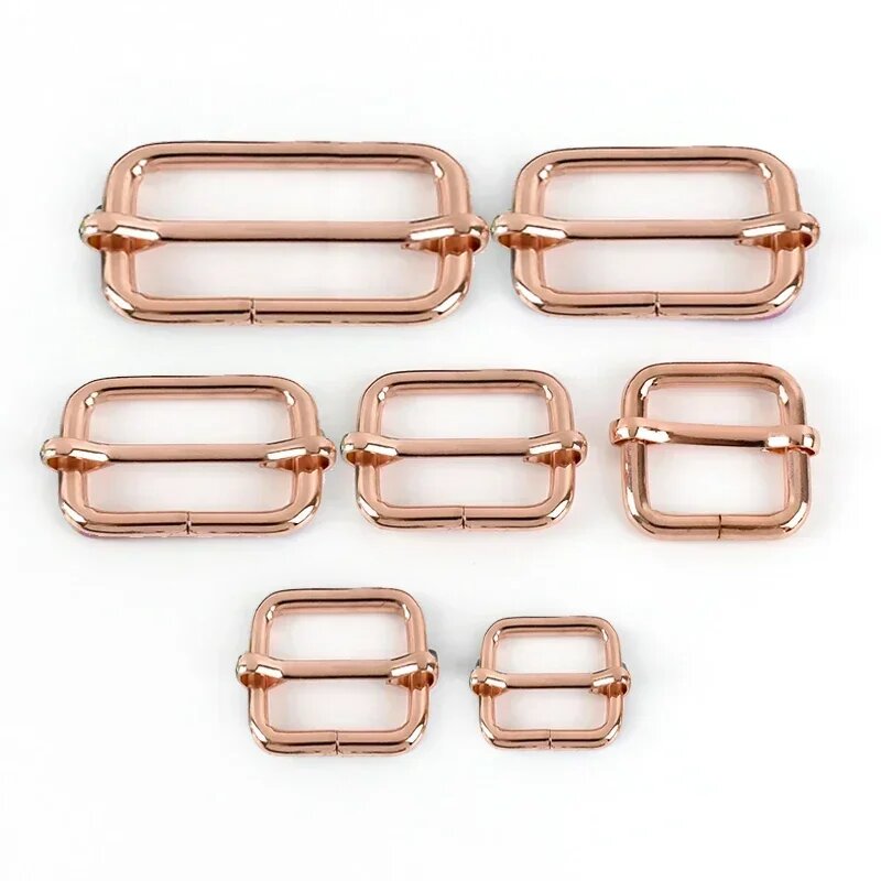 Розовые пряжки для лямок RoseGold 13-50 мм