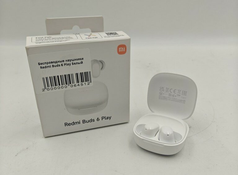 Беспроводные наушники Redmi Buds 6 Play Белый, внутриканальные, с микрофоном, шумоподавление, Bluetooth