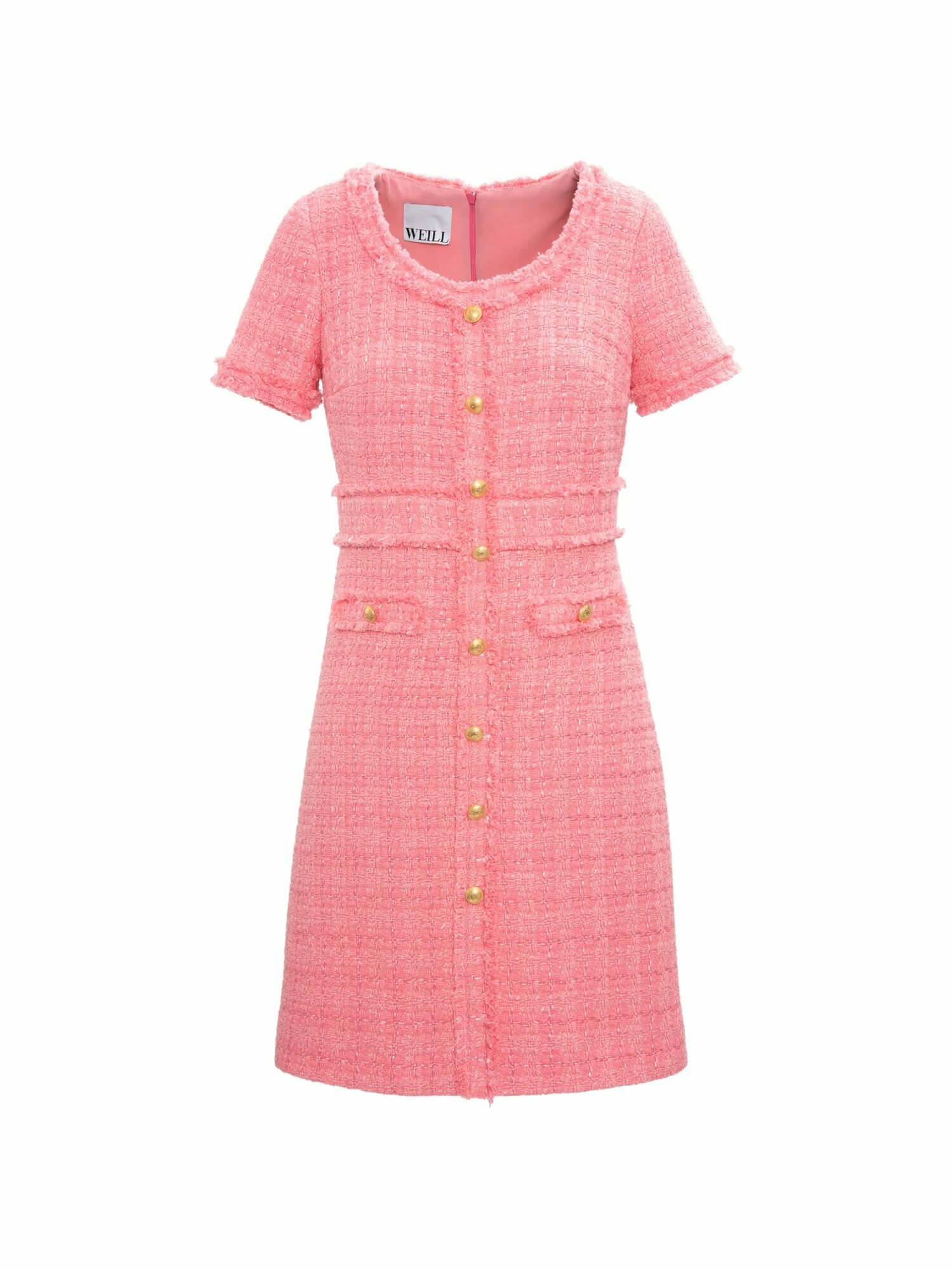Платье Fringed tweed dress